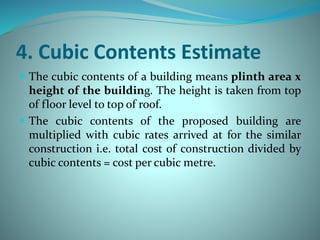 Estimating & Costing - I | PPTX