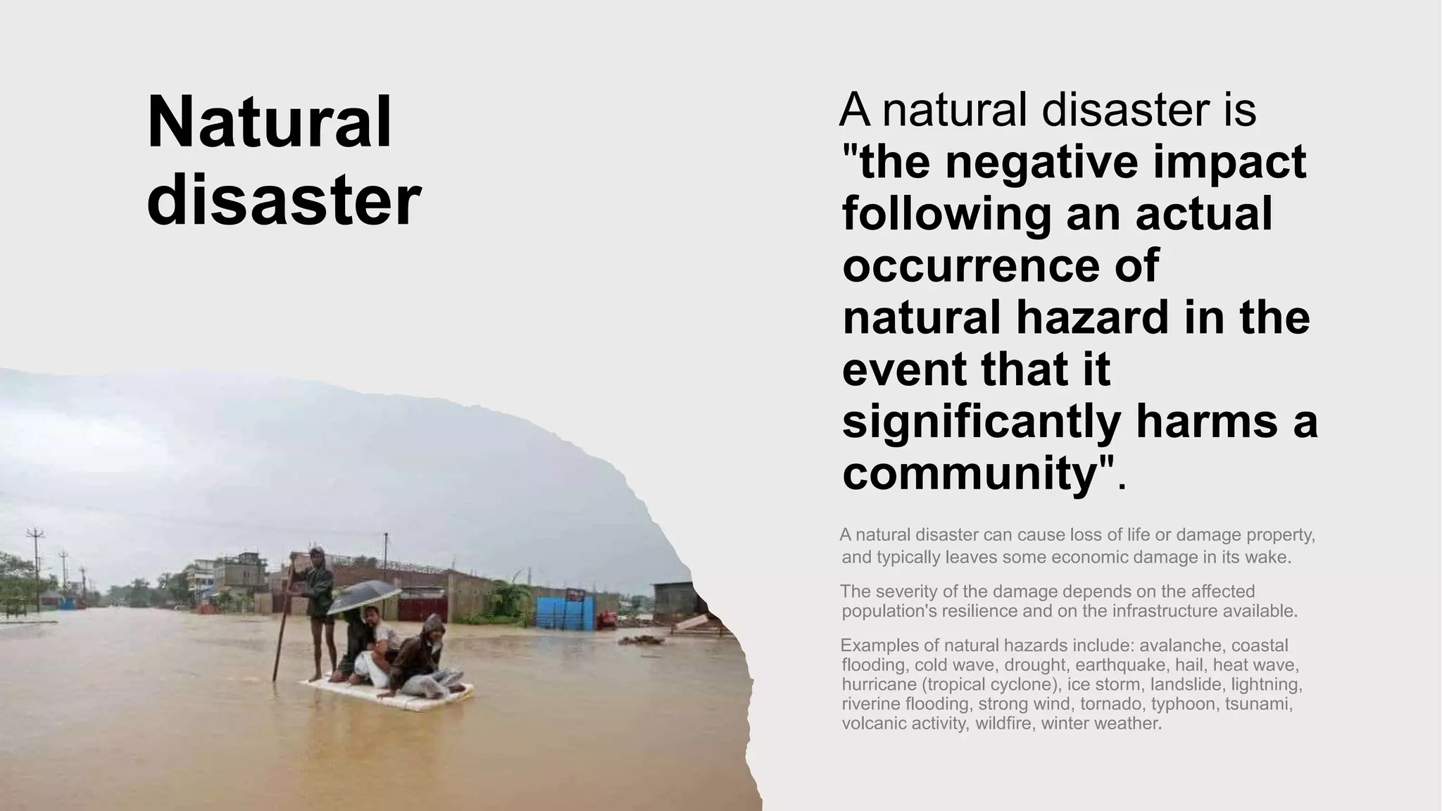 UNIT – I: Natural Disasters, Complex Humanitarian Emergencies & Climate ...