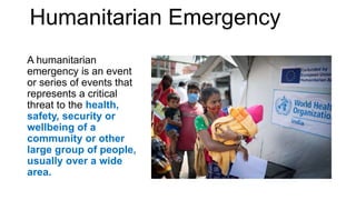 UNIT – I: Natural Disasters, Complex Humanitarian Emergencies & Climate ...