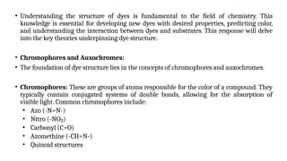 Fundamentals of Dyes in Dyes and Pigments for MSc students | PPTX