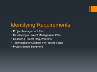 Planning and Resourcing a Project | PPSX