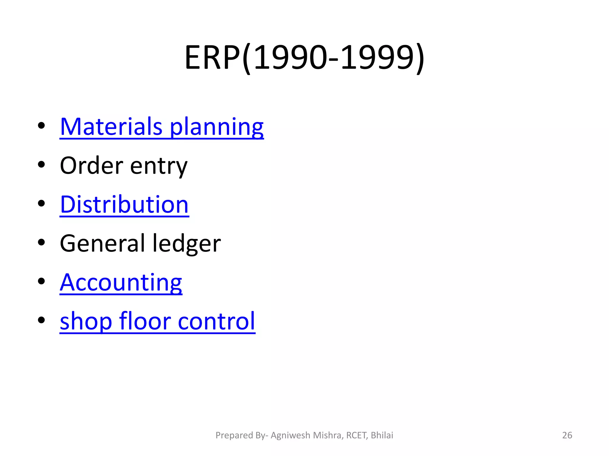 Enterprise Resource Planning(ERP) Unit – ii | PDF | Business Accounting & Finance | Business