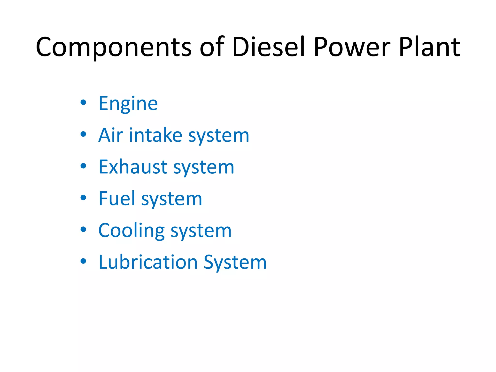 Diesel Power Plant | PPTX