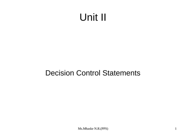 basic of desicion control statement in python | PDF | Programming Languages | Computing