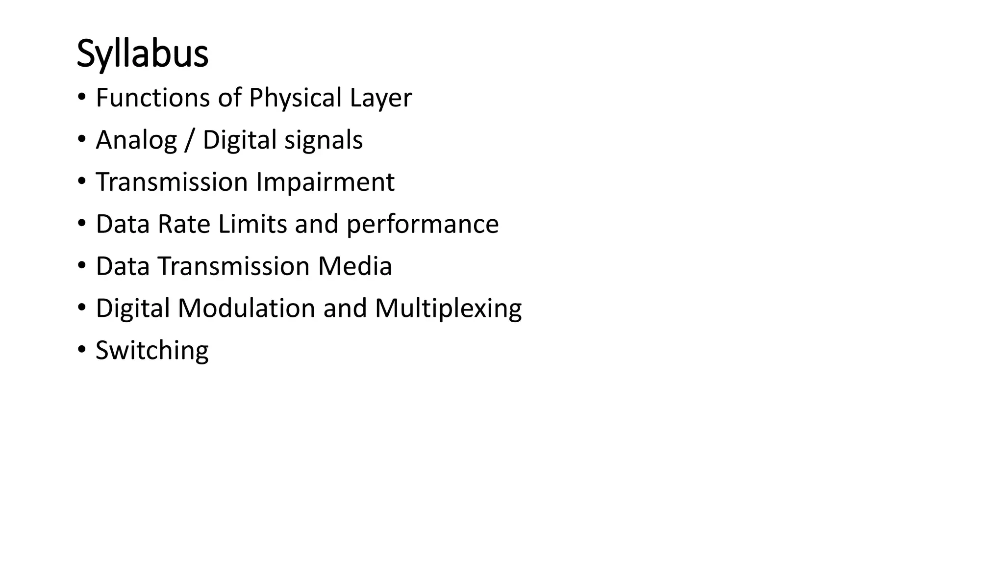 OSI model - physical layer,Transmission medium, switching mechanisms, multiplexing | PPTX