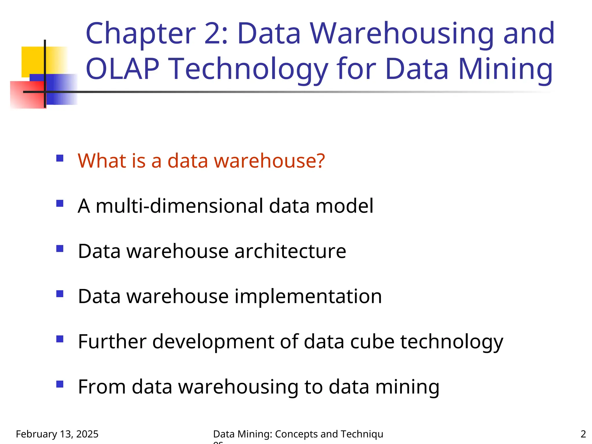 Data warehousing and data mining presentation | PPT
