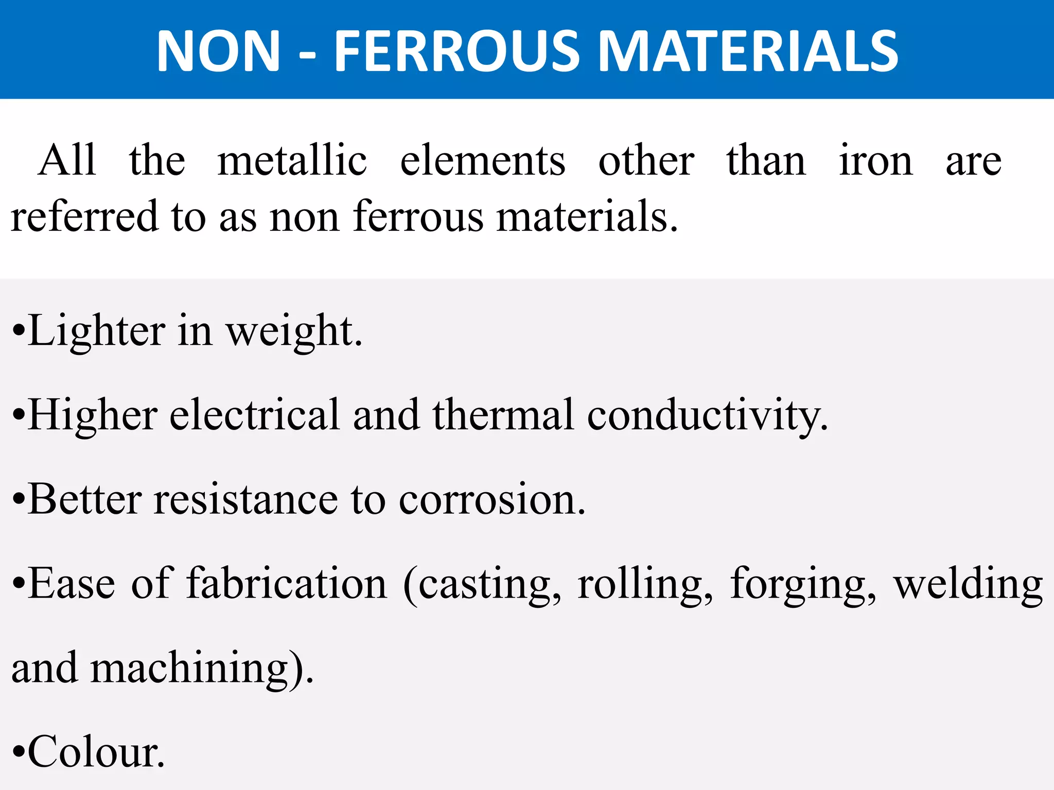 UNIT - II --FERROUS AND NON FERROUS ALLOYS.pptx