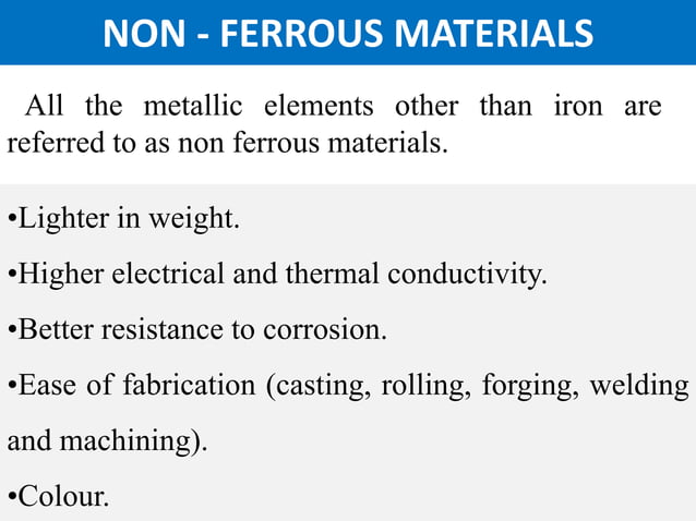 UNIT - II --FERROUS AND NON FERROUS ALLOYS.pptx | Chemistry | Science