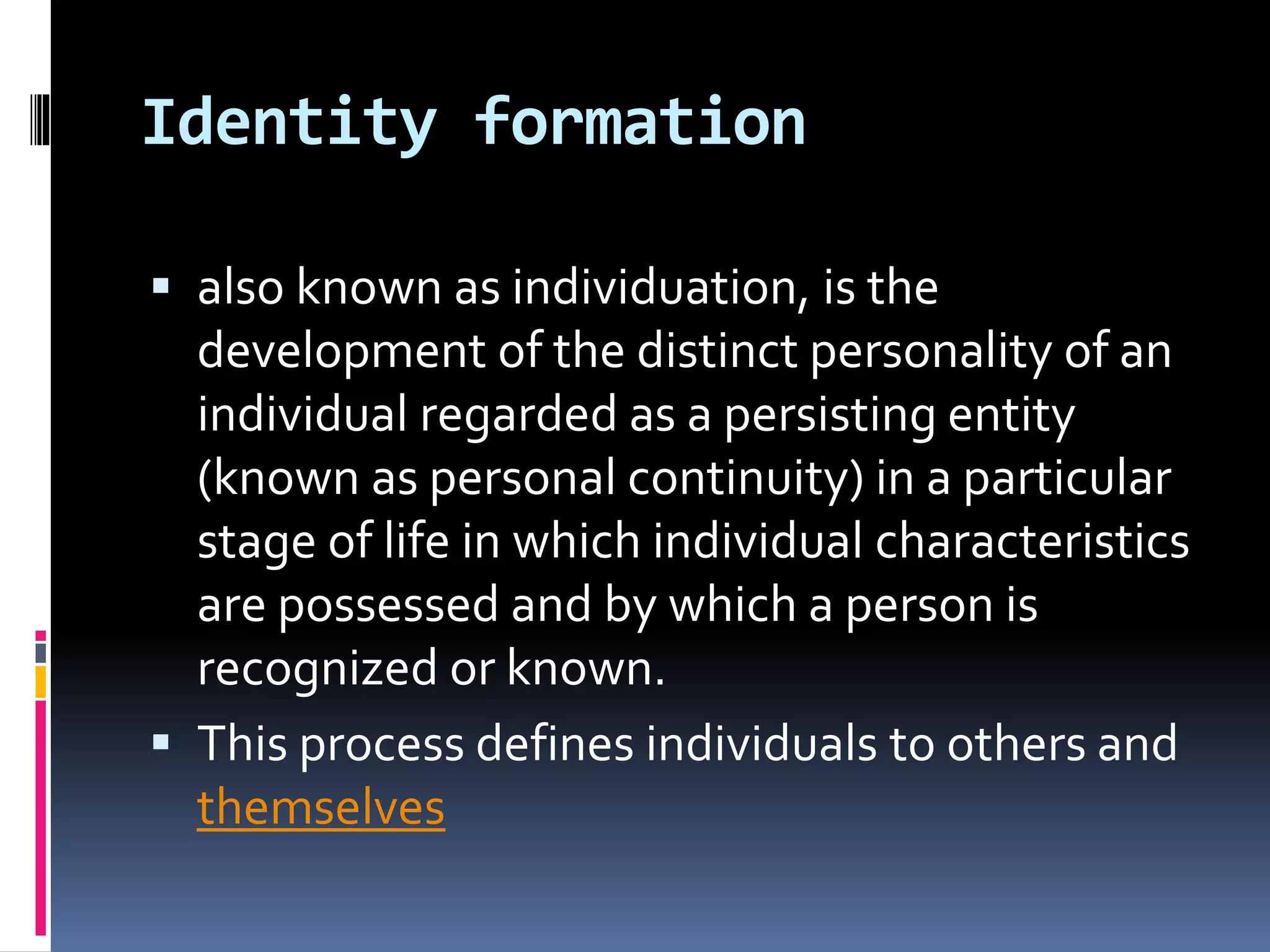 Identity Formation | PPTX