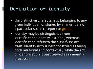 Identity Formation | PPT