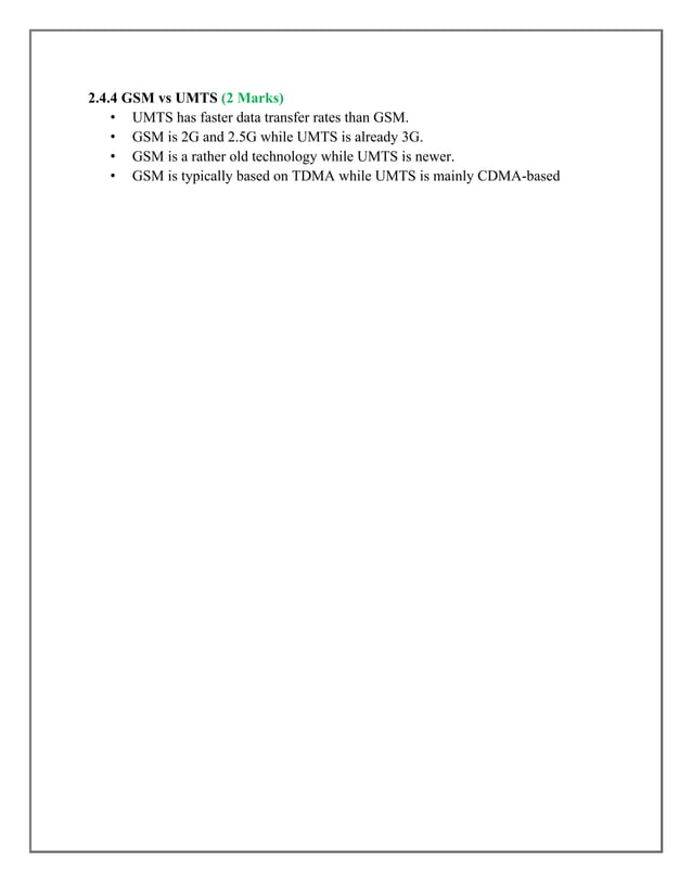 Unit II -Mobile telecommunication systems | PDF | Computer Networking | Computing