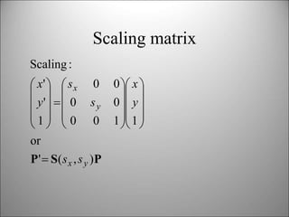 Computer Graphics transformations | PPTX