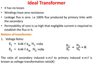 Unit-II-Transformers.ppt | Physics | Science