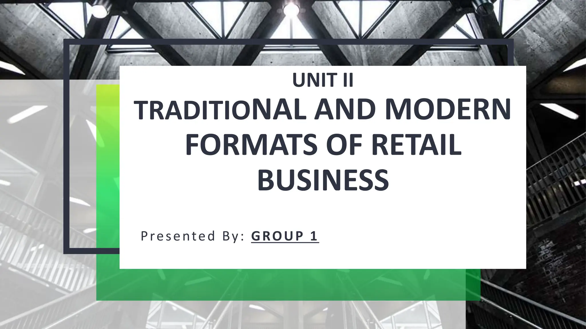 Traditional and modern formats of retail business | PPTX