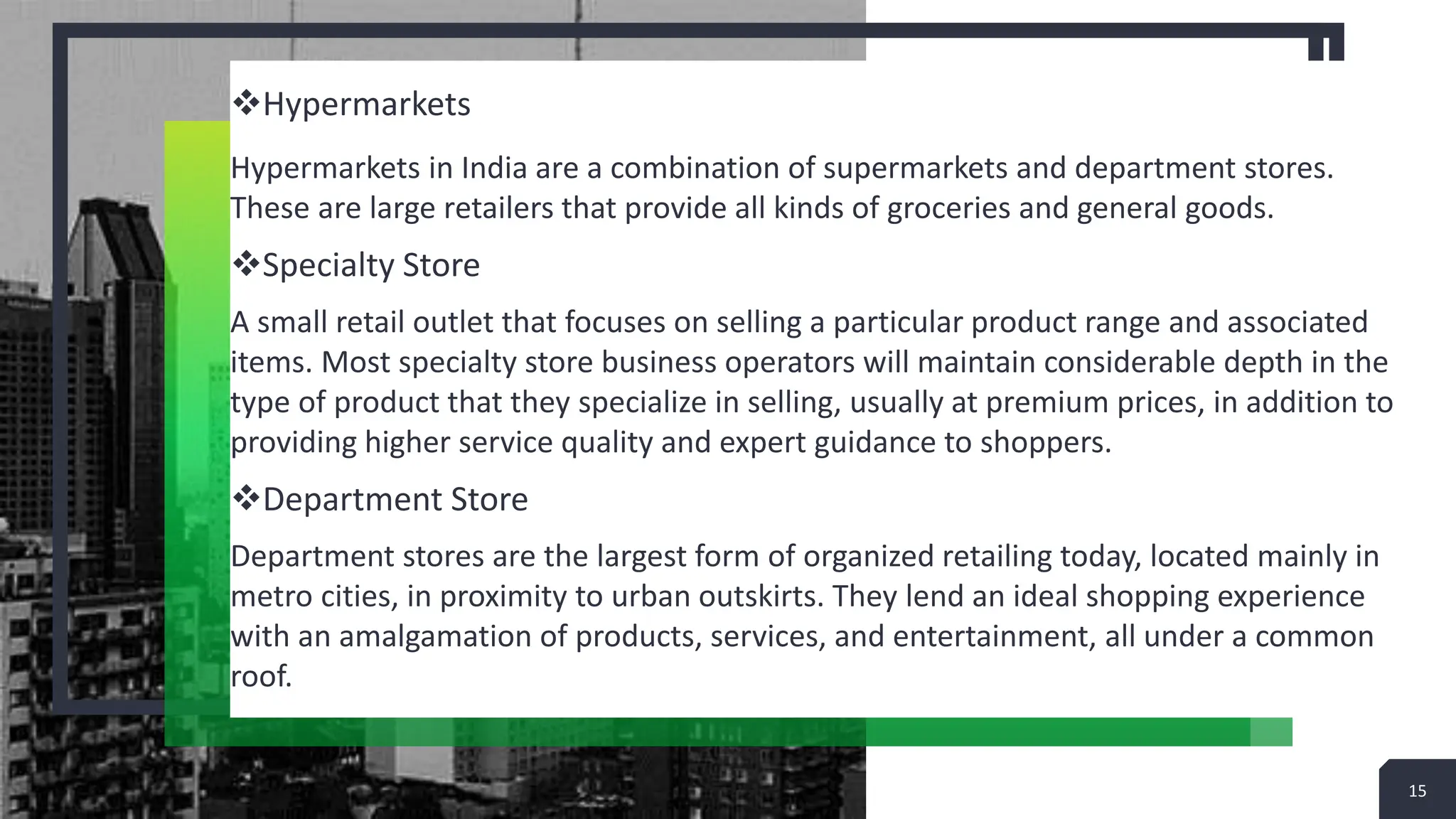 Traditional and modern formats of retail business | PPTX