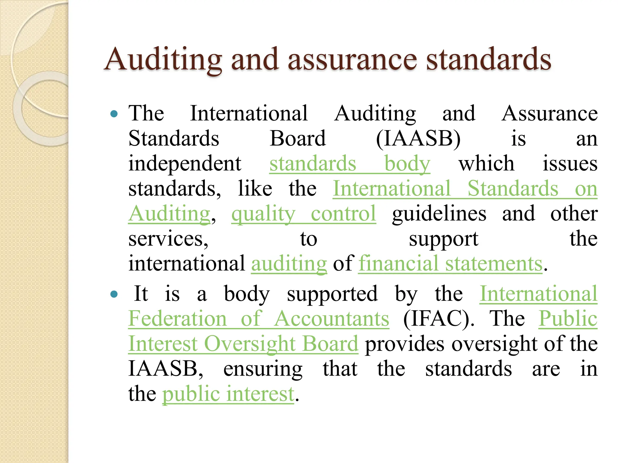 Auditing and Assurance Standards boards in India | PDF