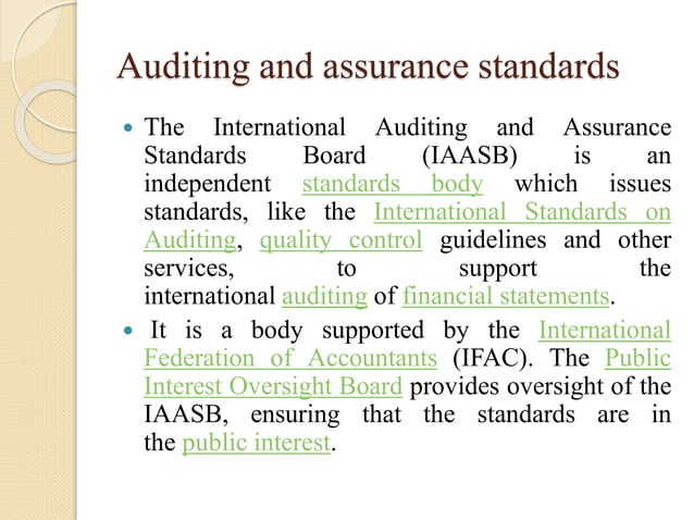 Auditing and Assurance Standards boards in India | PPT