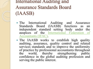 Auditing and Assurance Standards boards in India | PDF