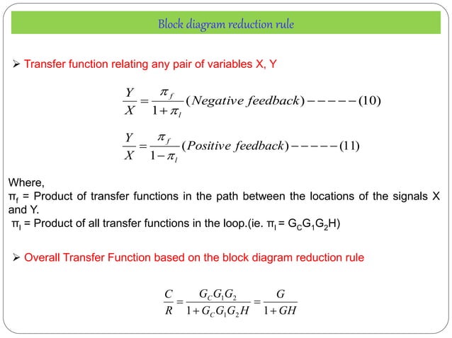 Closed loop control systems block diagrams | PPTX