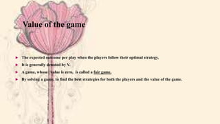 Unit II A - Game Theory | PPTX