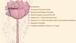 Unit II A - Game Theory | PPTX