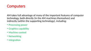 UNIT -II AM PART 1. , types of addtve manufacturing, | PPTX