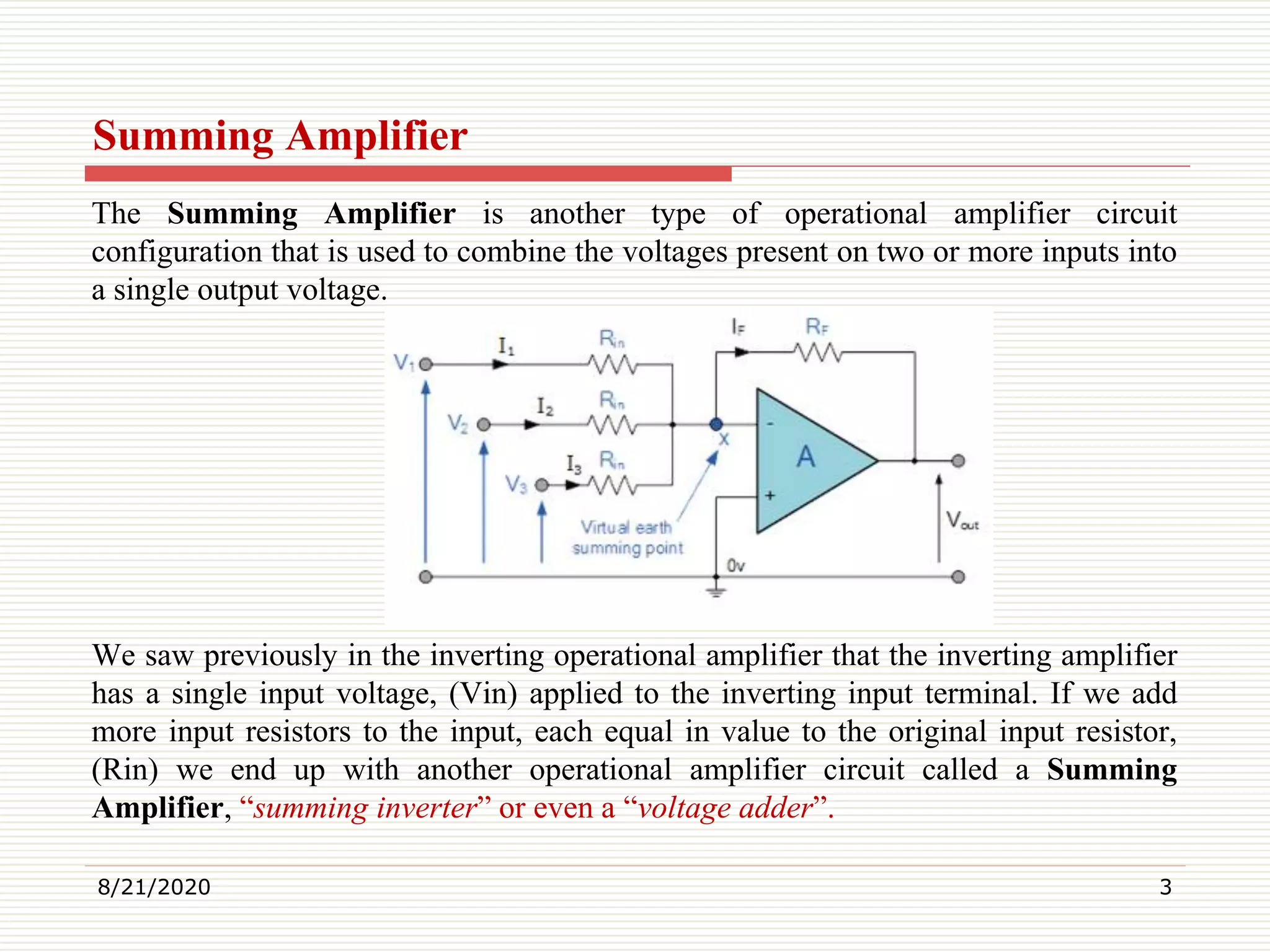 Unit-II Applications of Operational Amplifier | PPT