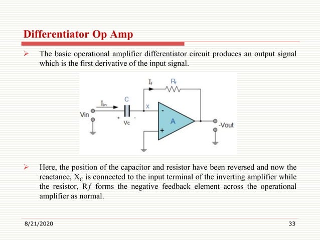 Unit-II Applications of Operational Amplifier | PPT