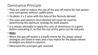 Unit II B - Game Theory | PPTX