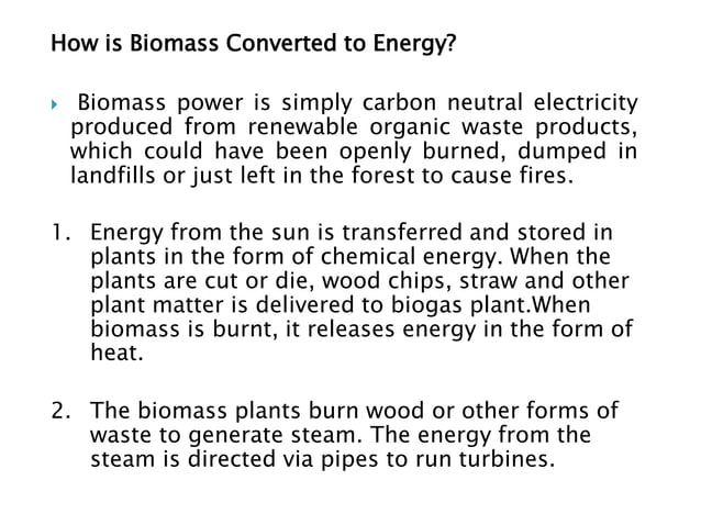 BioMass - Generation and Utilization | PPTX