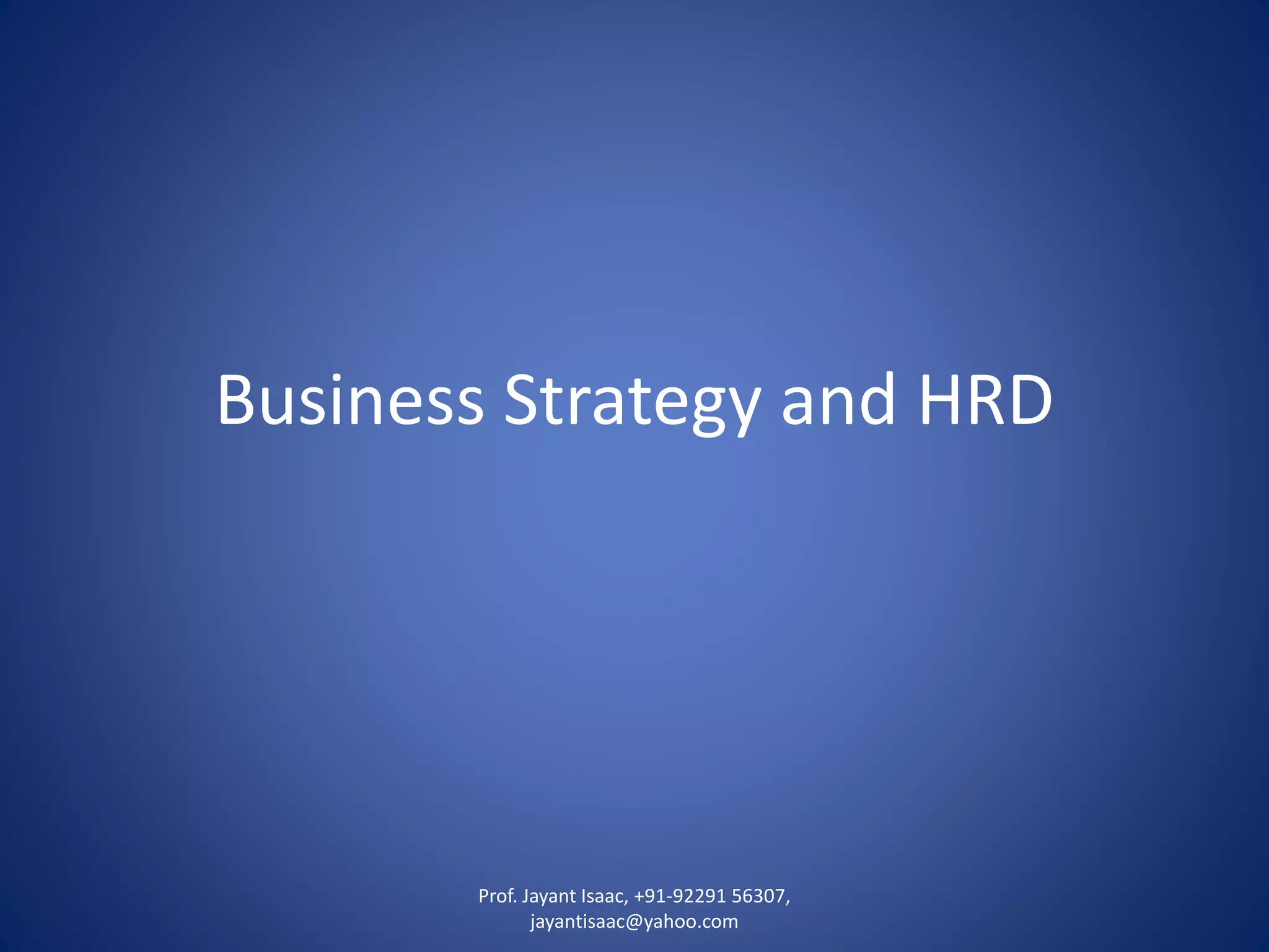 Business Strategy and HRD | PDF