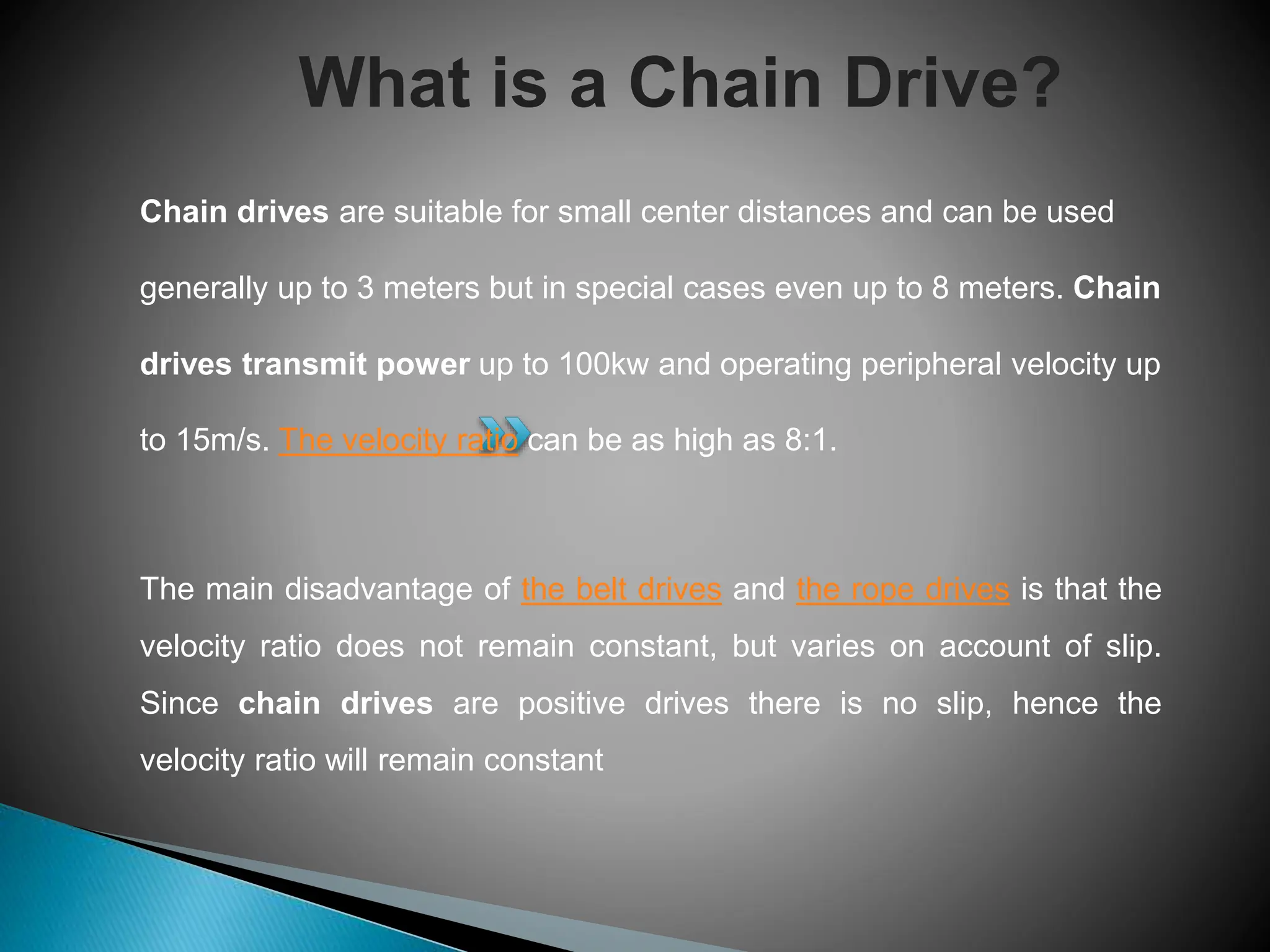 Unit-II chain drives transmission mechanics of machine | PPTX