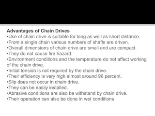 Unit-II chain drives transmission mechanics of machine | PPTX