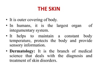 Unit II, Chapter-1-Integumentary System | PPTX