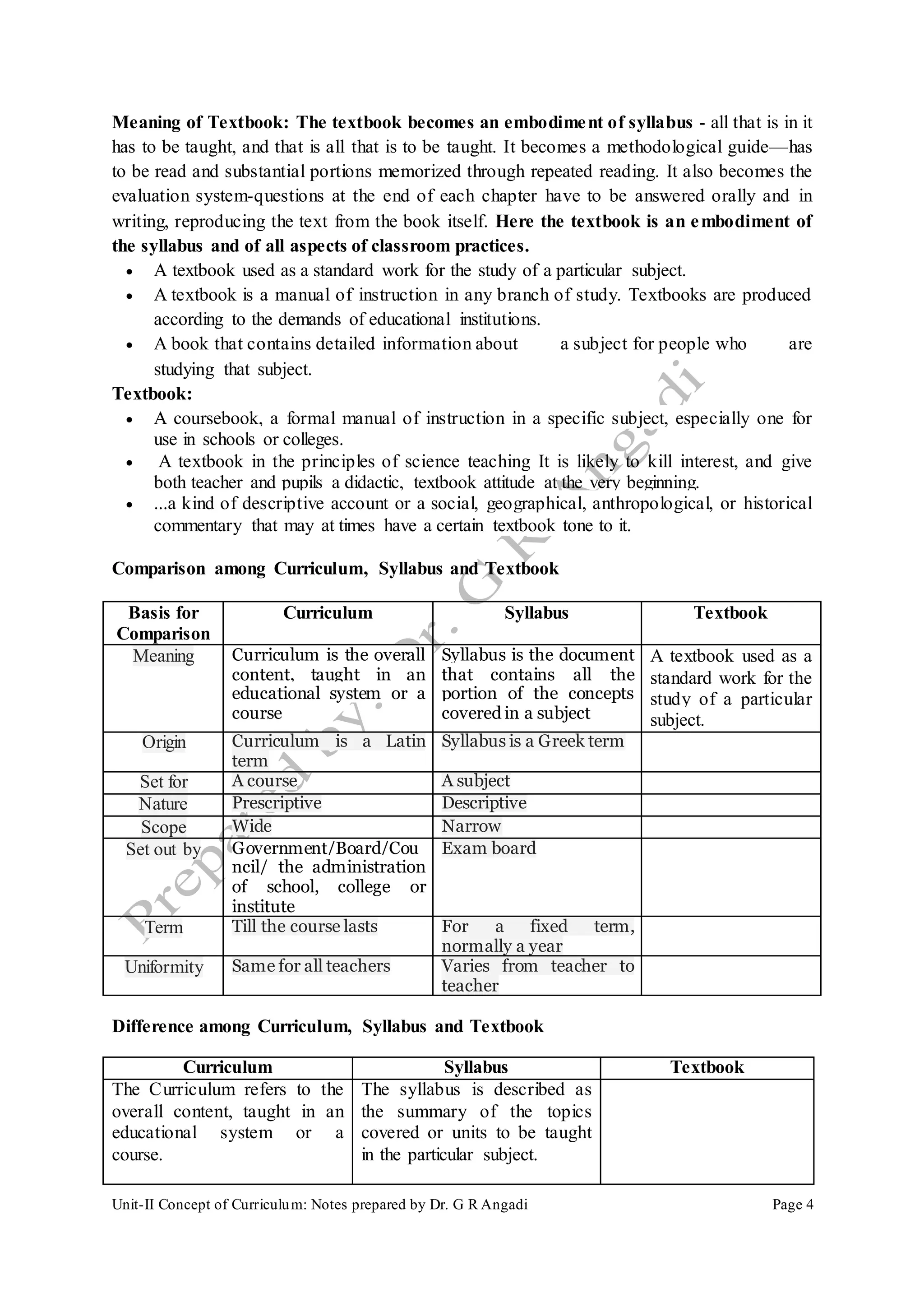 Concept of Curriculum: Meaning and Concept of curriculum, Meaning of ...