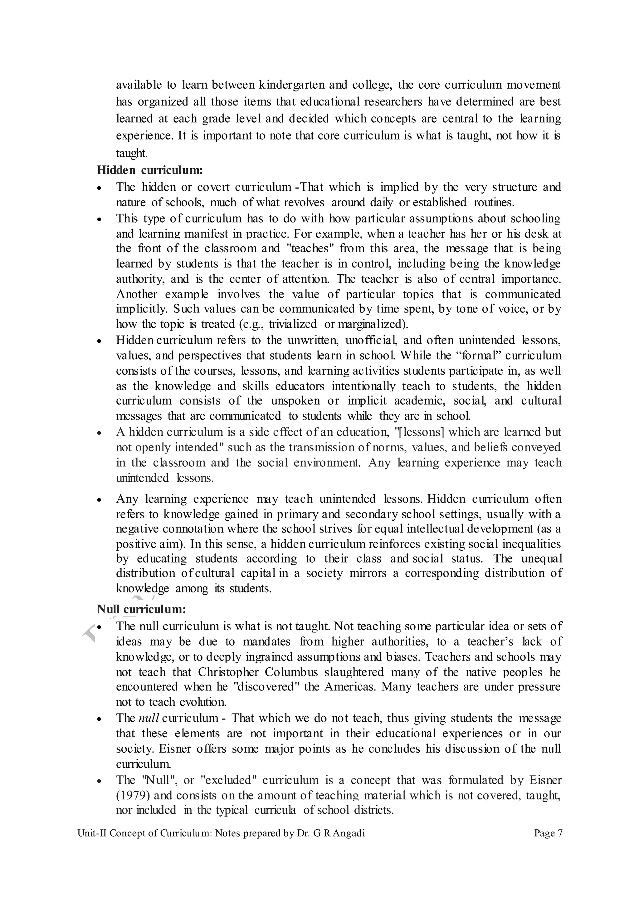 Concept of Curriculum: Meaning and Concept of curriculum, Meaning of ...