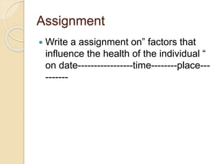 UNIT-II DETERMINANT OF HEALTH B.SC II YEAR.pptx