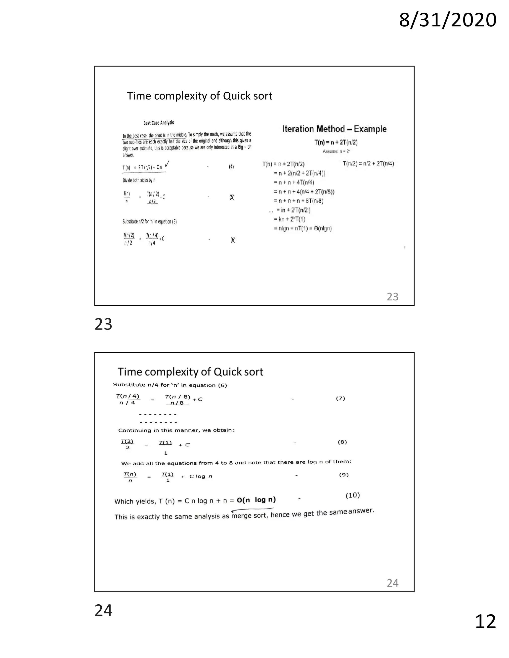 Unit ii divide and conquer -1 | PDF