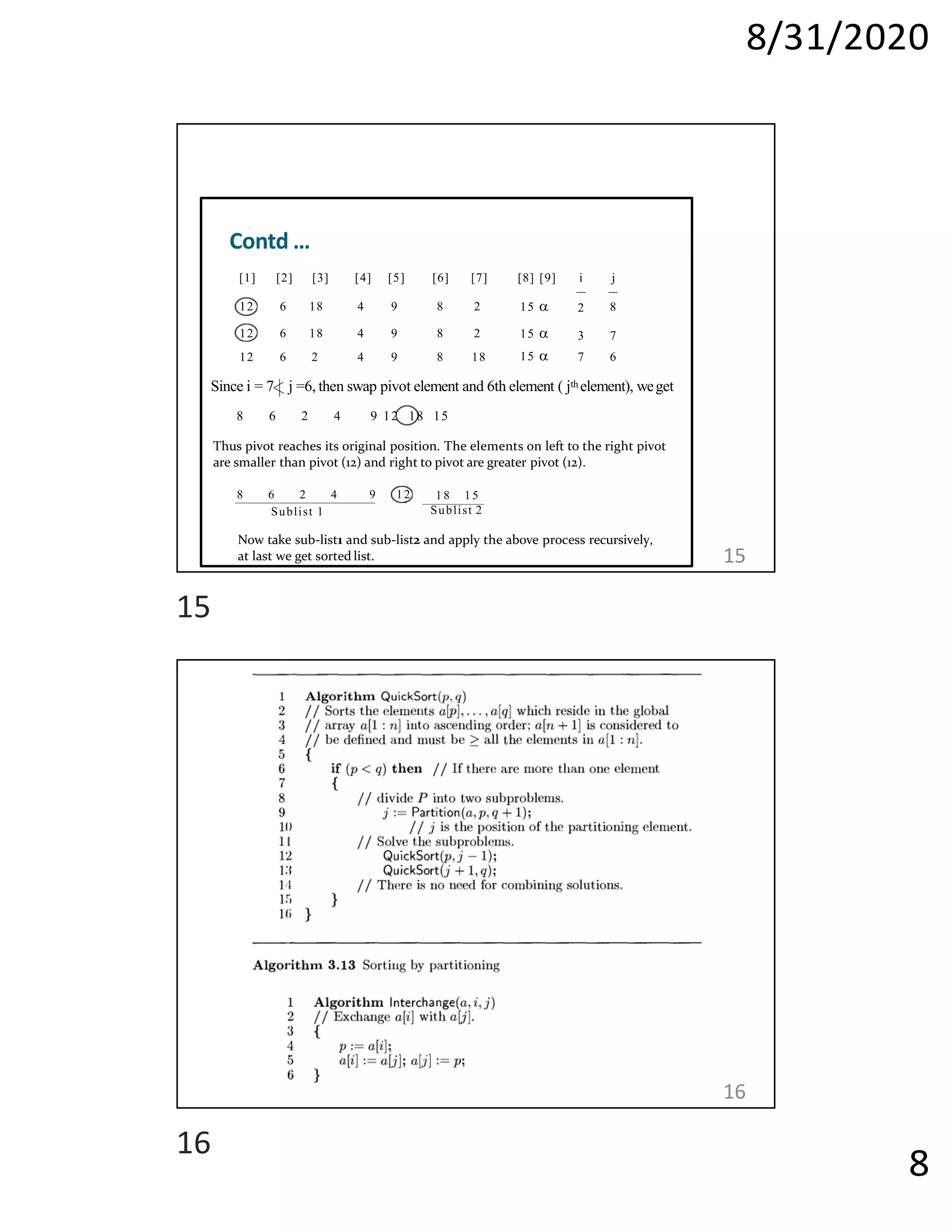Unit ii divide and conquer -1 | PDF