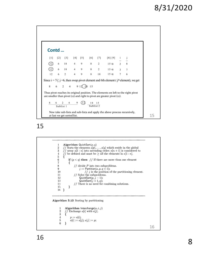 Unit ii divide and conquer -1 | PDF