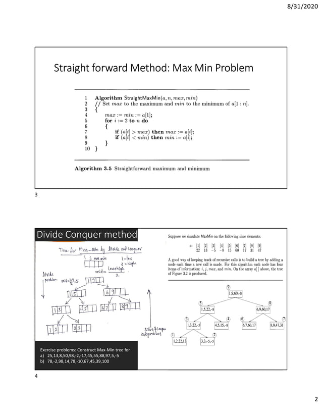 Unit ii divide and conquer -2 | PDF