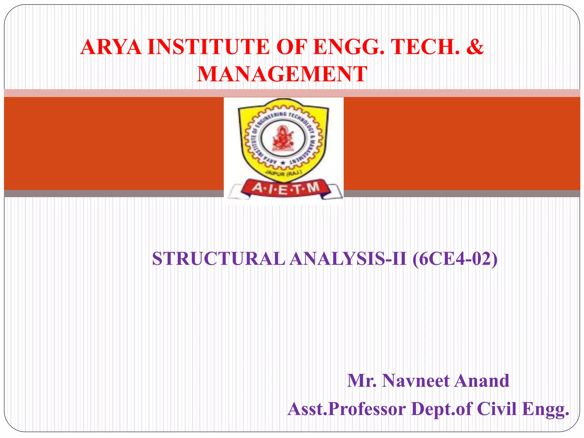 Structural Analysis-II | PPT