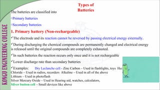 Unit-II Energy Stroage Devices.ppt ( Chemistry for Electronics and ...