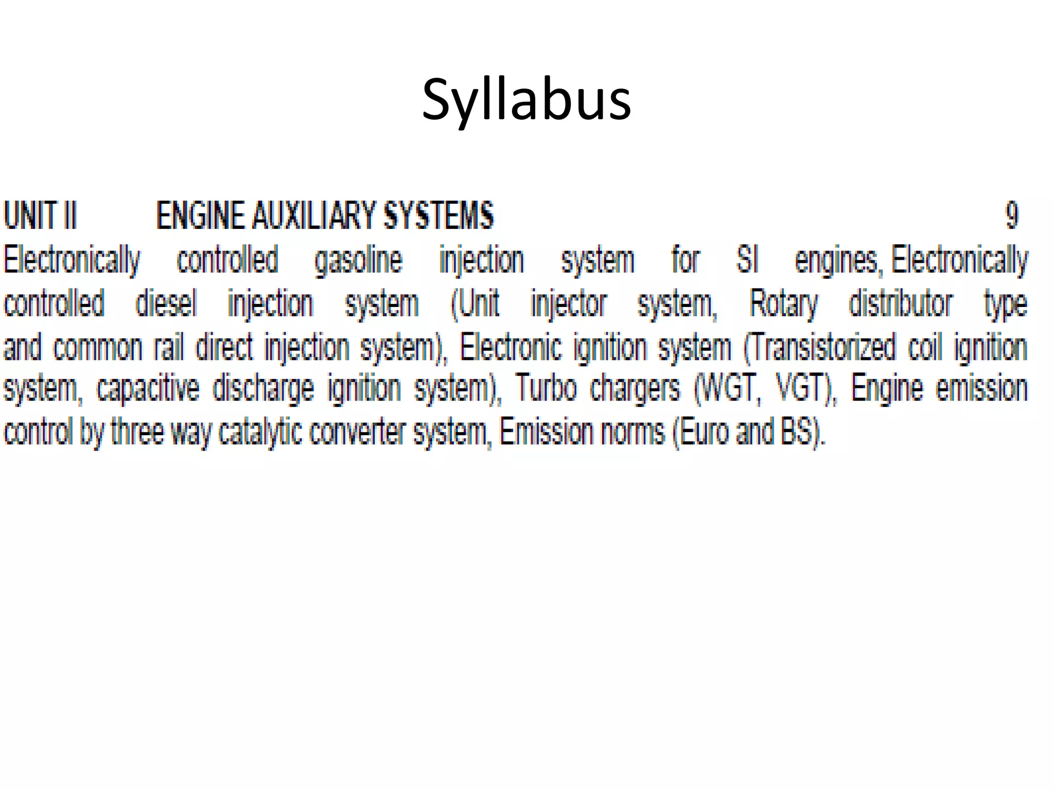 engine auxiliary systems | PPTX