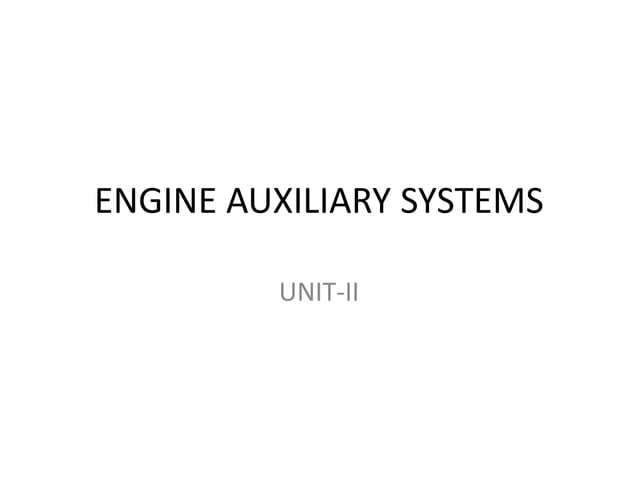 engine auxiliary systems | PPTX | Auto Racing | Sports