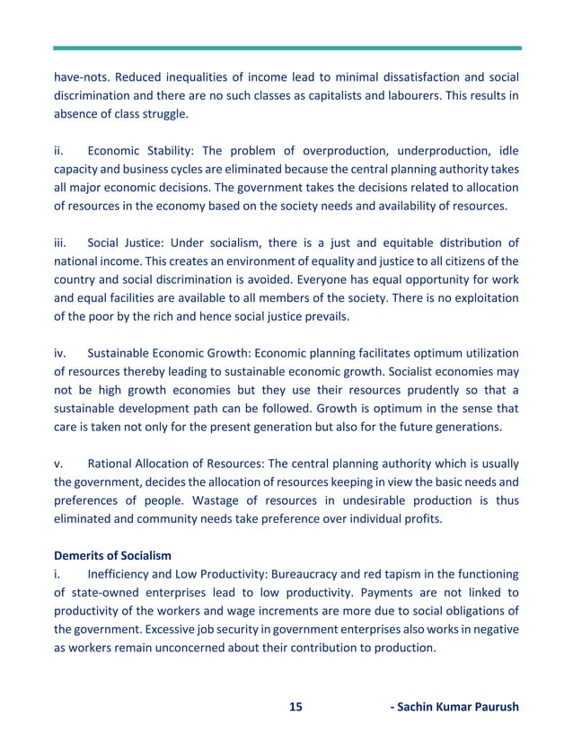 Economic System | Socialism | Capitalism | Mixed Economy | | PDF