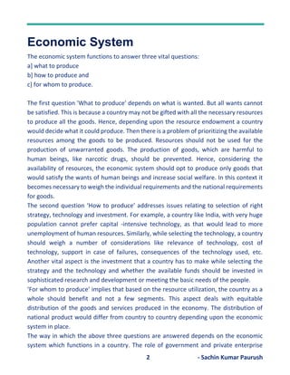 Economic System | Socialism | Capitalism | Mixed Economy | | PDF