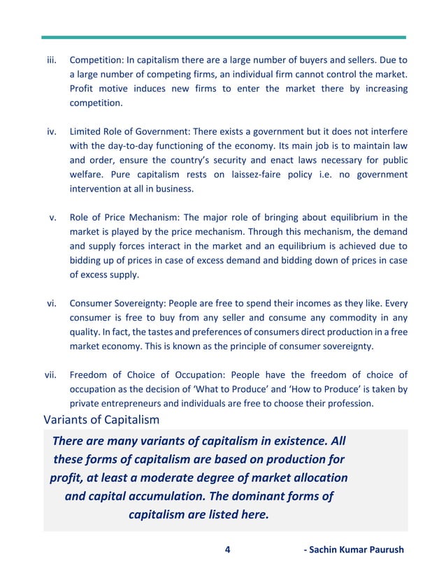 Economic System | Socialism | Capitalism | Mixed Economy | | PDF