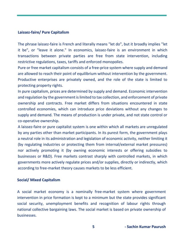 Economic System | Socialism | Capitalism | Mixed Economy | | PDF