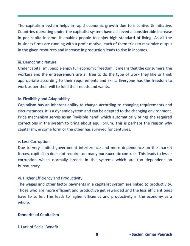 Economic System | Socialism | Capitalism | Mixed Economy | | PDF